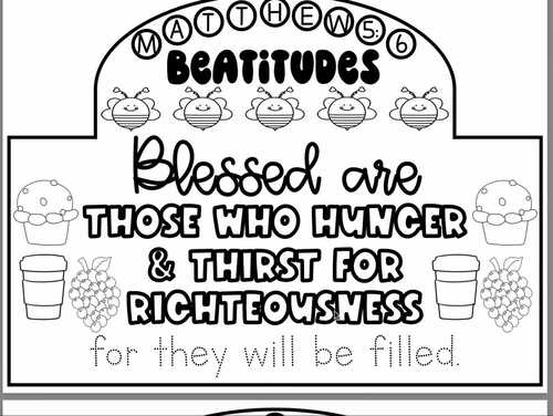 Beatitudes Coloring Crown Headbands Kids Bible Verse Activities | TPT