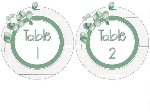 Farmhouse Classroom Decor - Table Numbers by Rebecca's Ready Resources