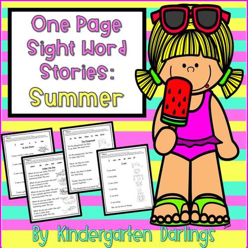Summer Emergent Readers No Prep Printable Activities by Kindergarten ...