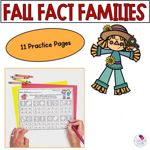 Fact Families Addition and Subtraction Math Worksheets and Fall Craft