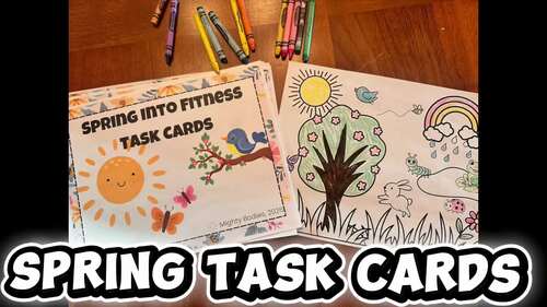 Spring Into Fitness PE Task Cards & Scavenger Hunt | 12 Themed Fitness ...