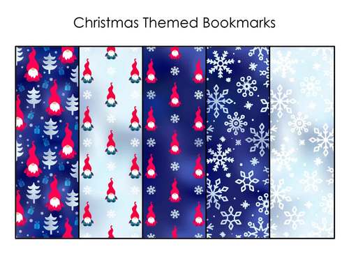 Printable Christmas Bookmarks (25 pages, various themes) | TPT