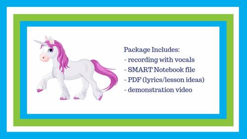 Unicorn Poem | Action Poem | Letter U Activity | mp3, PDF, SMART, video