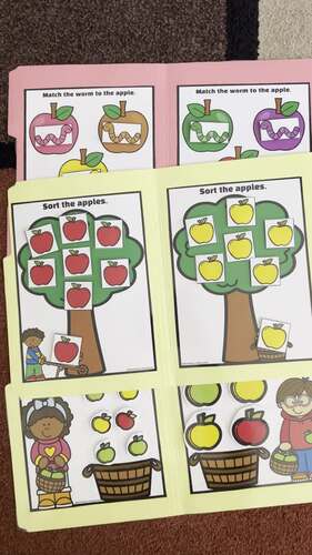 Apple File Folder Activities by Mrs Jackson's Little Learners | TPT
