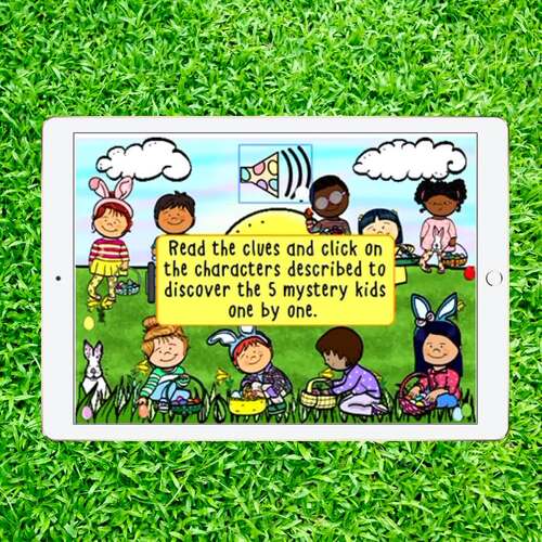 Easter eggs reading comprehension Boom cards by LOL - Life of Learning