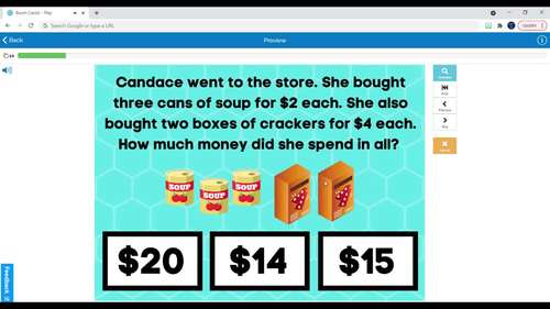 Two Step Word Problems Math Center Boom Cards by Hands on Learning LLC