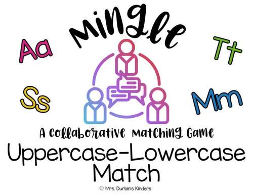 Uppercase-Lowercase Match Mingle Game by Mrs Durbins Kinders | TPT