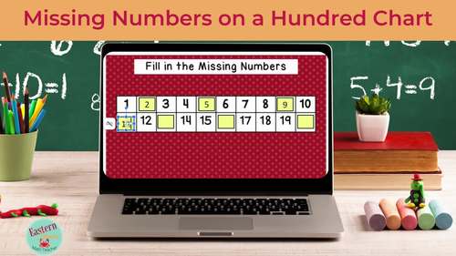 Missing Numbers Hundred Chart by Eastern Shore Math Teacher | TPT