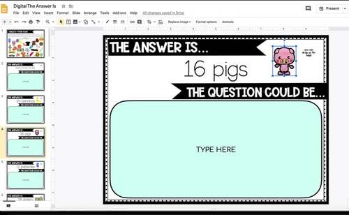 Digital Open-Ended Math//The Answer Is//Google Slides//Seesaw//DISTANCE ...