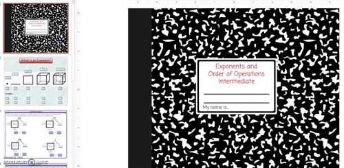 Exponents and Order of Operations Digital Interactive Notebook and ...
