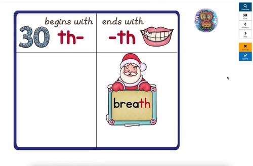 WINTER Digraph TH Sorting Boom Cards Game by Funny Owl | TPT