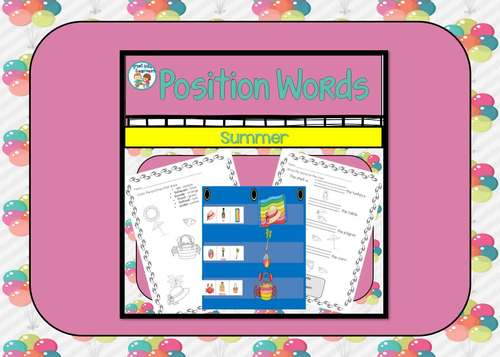 Position Words Activities and Worksheets | Math Centers | Summer | May
