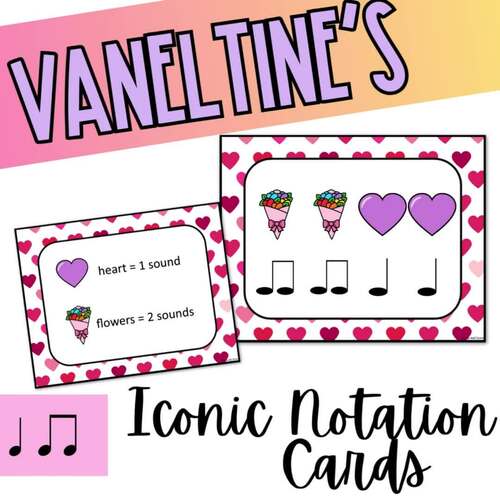 Valentine's Day Pre Rhythm Iconic Notation Music Cards + PPT by The 4x6 ...