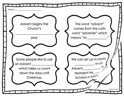 Advent Religion Activities (Reading Passage & Worksheets) by Miss B's Class