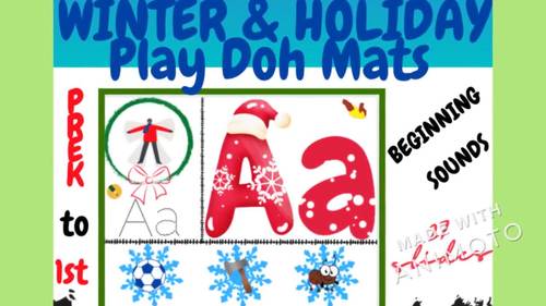 Phonics Winter Doh Mats: Prek-1st by Print-N-Go Printables | TPT