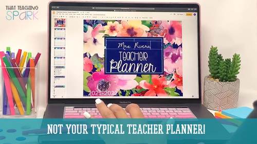 Floral Digital Teacher Planner Toolkit to use with Google Drive | TpT