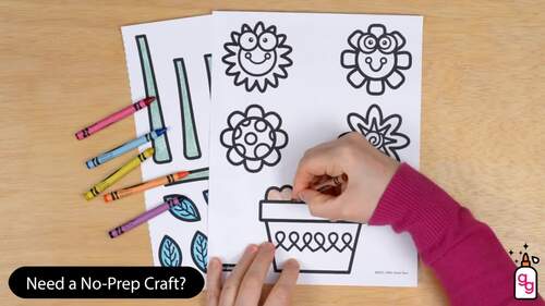 Flower Pot Craft, No Prep Writing Activity, & Template for After Spring ...