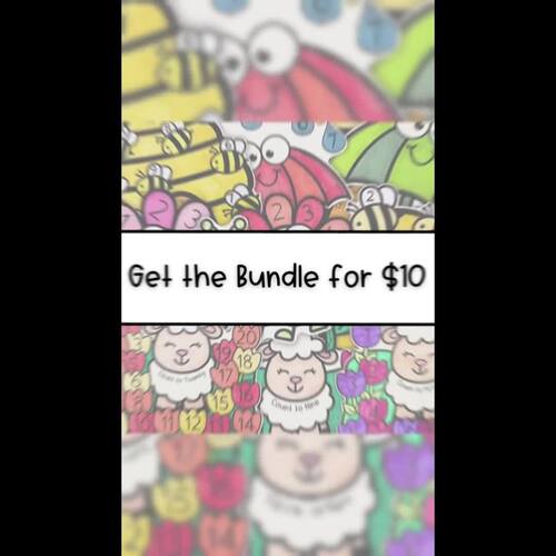 Spring Counting & Number Formation (Numbers 1-20) Math Craft Bundle