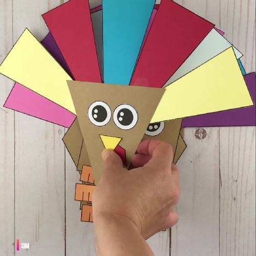 Shape Turkeys - Thanksgiving Craft - 2D Shapes Craft - Bulletin Board