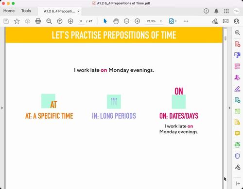 ESL Beginners Lesson: Learn Prepositions of Time by ESL Class Workshop