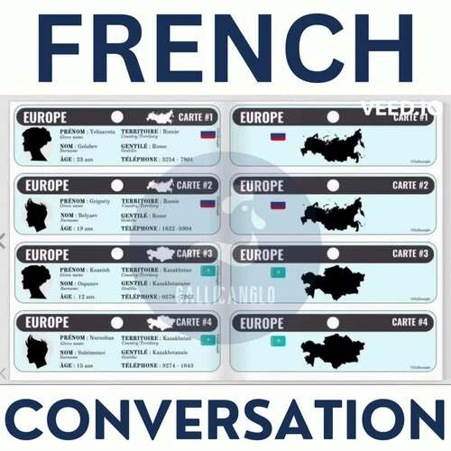 FRENCH Life skills ID cards and world territories Posters Spelling ...