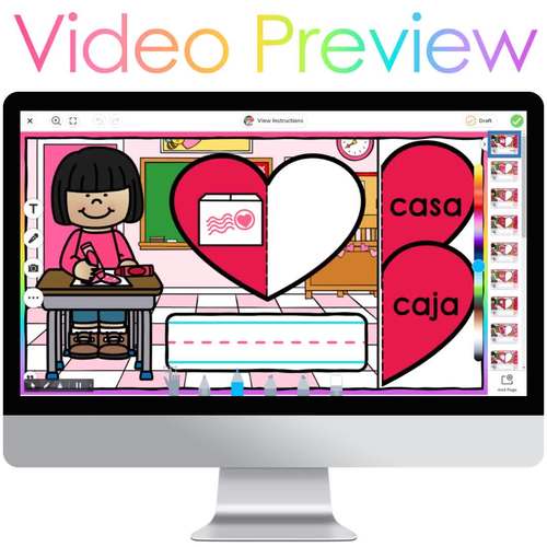 Centros de Febrero - Leo Palabras by The Bilingual Rainbow | TPT