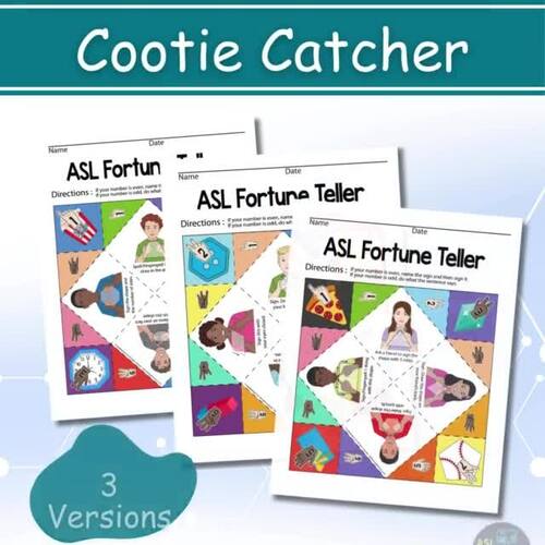 Shapes Fortune Teller Sign Language 2D Geometry Vocabulary Cootie ...