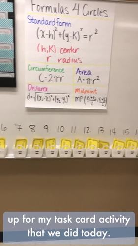 Circles: Writing Standard Form Equations - Task Cards by Math By Parker