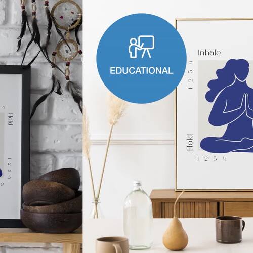 Mindful Breathing Poster | 4-4-4-4 Breathing Technique Printable for ...