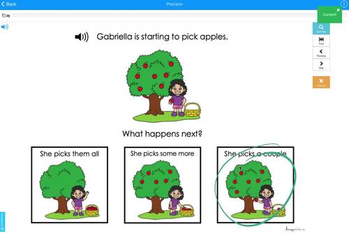 Digital Fall Sequencing for Special Ed (Interactive PDF and Boom Cards)