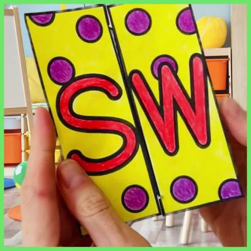 Consonant S Blends Foldable Matching Activity Sn Sp St Sw Sounds