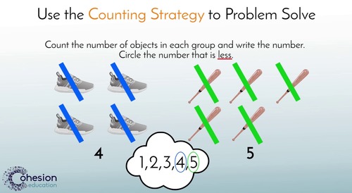 Problem Solve by Comparing Objects from Numbers Up to Five | TPT
