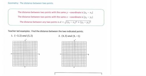 Coordinate Geometry 2 - The Distance Formula (lesson video) | TPT
