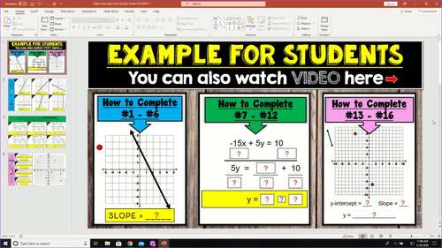 Slope-Intercept Form GOOGLE SLIDES DISTANCE LEARNING by Math in Demand
