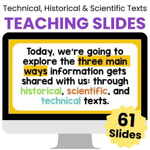 Technical, Historical, and Scientific Texts Teaching Slides and Guided ...
