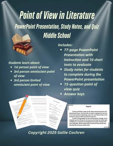 Identifying Point of View in Literature PowerPoint w/ Student Notes ...