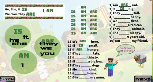 Minecraft ESL - "TO BE. PART 1" by Genially ESL | TPT