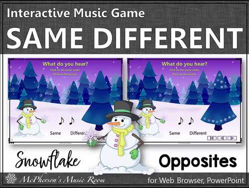 Winter Music Opposites Same and Different Interactive Music Game ...