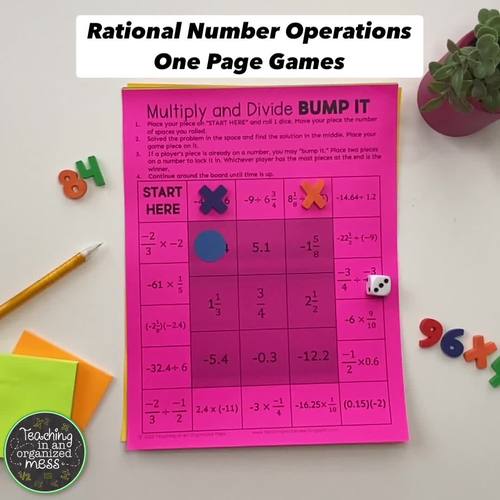 Rational Number Operations Review Games - Low Prep Games | TPT