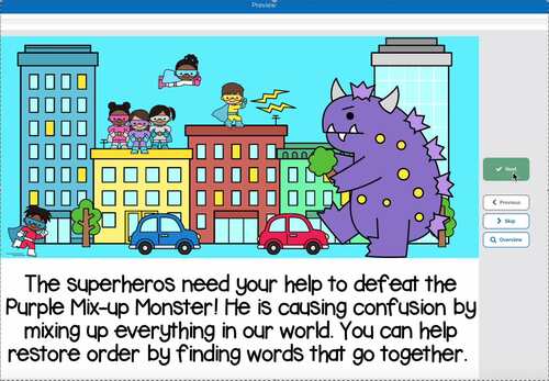 Superhero What Goes Together? Word Associations Speech Therapy Boom ...