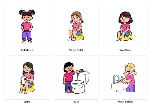 Potty Training Visual Routine | Boy & Girl Versions | Autism | SEN ...