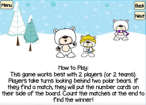 Winter Polar Bear Match Boom Cards™ Articulation Memory Game Speech Therapy