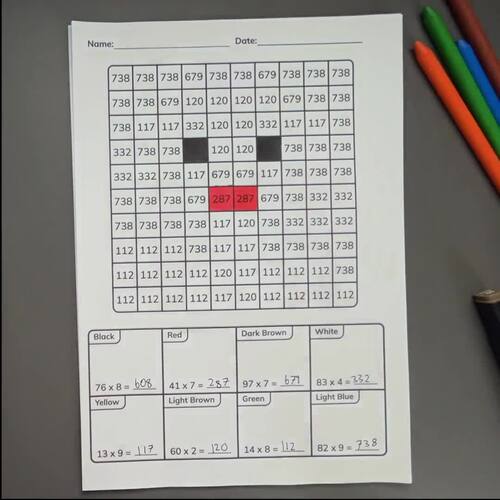 Zoo Animals Double Digit Subtraction Mystery Pictures | Math Color by Code
