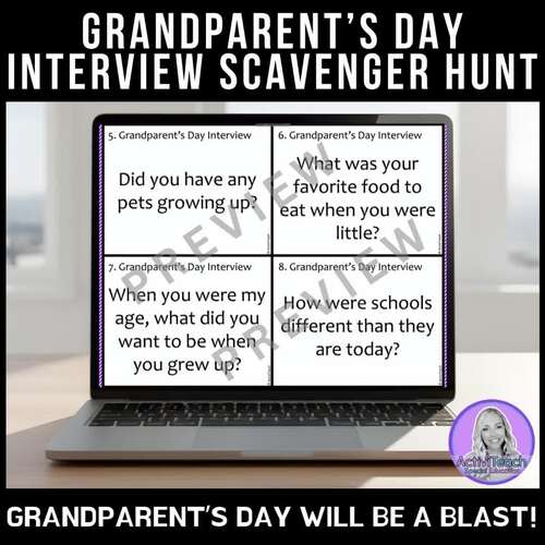Grandparents Day Interview Activity & Scavenger Hunt | No Prep ...
