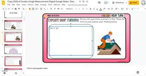 Grade 6 Angle Measurement 2020 Ontario Math- DIGITAL Google Slides