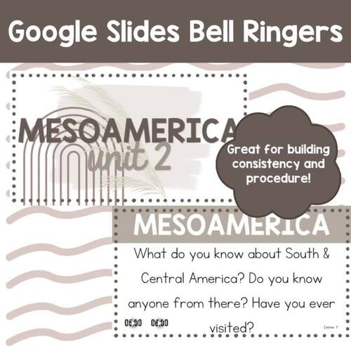 CKLA Grade 5 Unit 2 Mesoamerica: Bell-ringers & Daily Writing Prompts