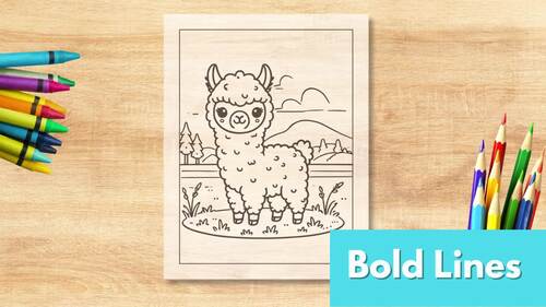Baby Animals Coloring Pages: Easy-to-Color Animal Designs Coloring Book