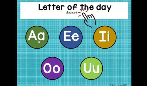 Beginning Vowel Sound DIGITAL ACTIVITY| PPT & GOOGLE Slides by Cat's Haven