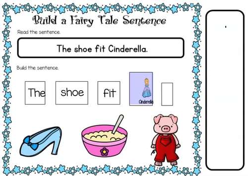 Boom Cards | Fairy Tale Themed Scrambled Sentences by Pint Size Learners