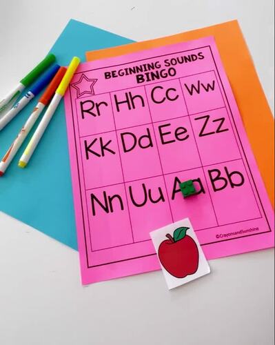 Alphabet Letter and Beginning Sound Bingo | Letters and Letter Sounds Game